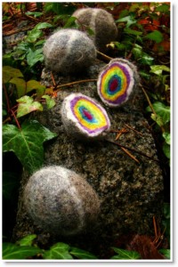 Tiny Treasures- Rainbow Felt Rocks – Felting