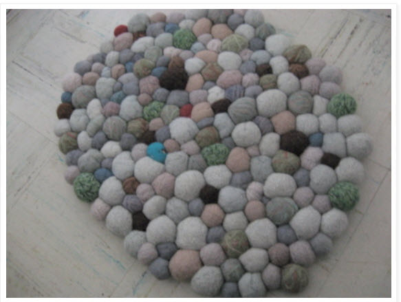 Felted Stone Rug – Felting