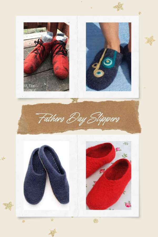 Fathers Day Wet Felted Slippers for Dad! – Felting