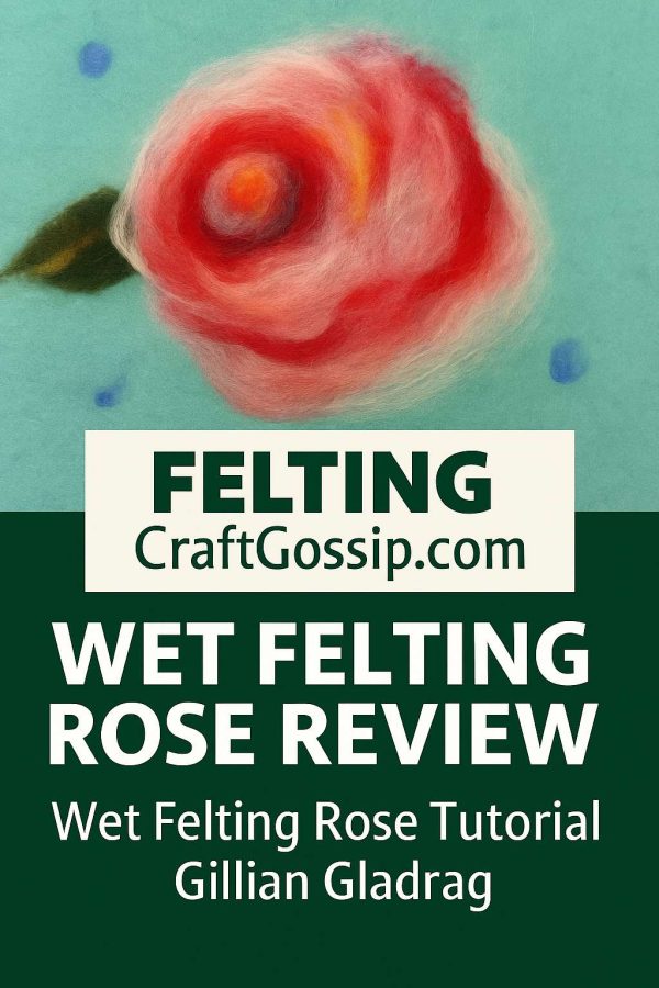 Wet Felting Rose Tutorial Review – Gillian Gladrag – Felting